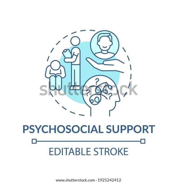 Psychosocial Support Concept Icon Impact Psychological: เวกเตอร์สต็อก ...