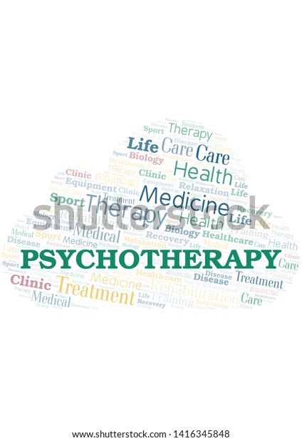 Psychotherapy Word Cloud Wordcloud Made Text Stock Vector (Royalty Free ...