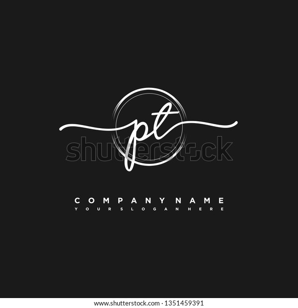 Pt Initial Signature Logo Handwriting Logo Stock Vector (Royalty Free ...