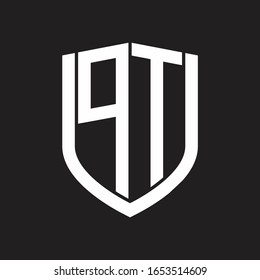 Pt Logo Monogram Emblem Shield Design Stock Vector (Royalty Free ...