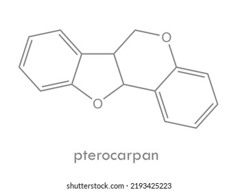 Pterocarpan Structure Molecule Isoflavonoid Found Soybean Stock Vector ...