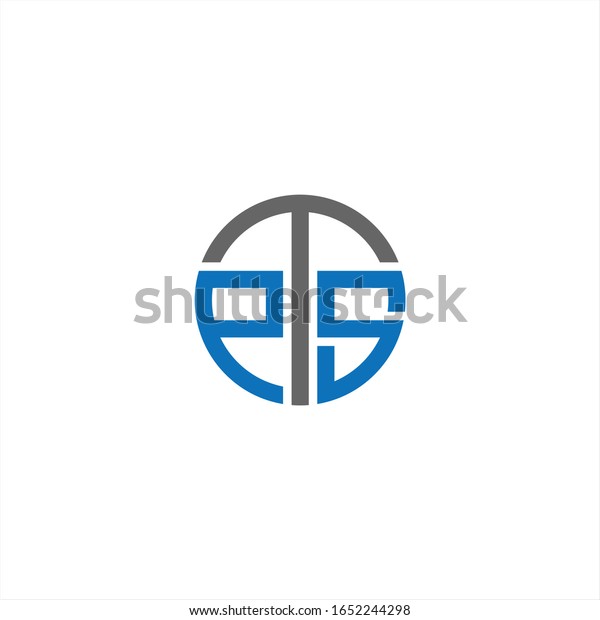 Pts Tps Circle Letter Logo Design Stock Vector (Royalty Free ...