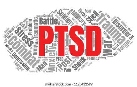 Ptsd Word Cloud Post Traumatic Stress 스톡 일러스트 1125408104 | Shutterstock