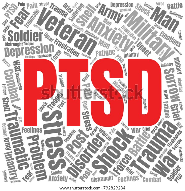 Ptsd Word Cloud Post Traumatic Stress Stock Vector (Royalty Free ...