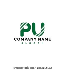Pu Letter Logo Design Pu Letter Stock Vector (Royalty Free) 1883116132 ...