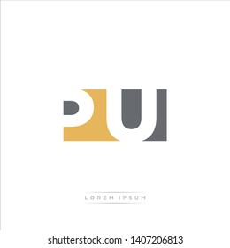 Pu Logo Letter Modern Negative Space Stock Vector (Royalty Free ...