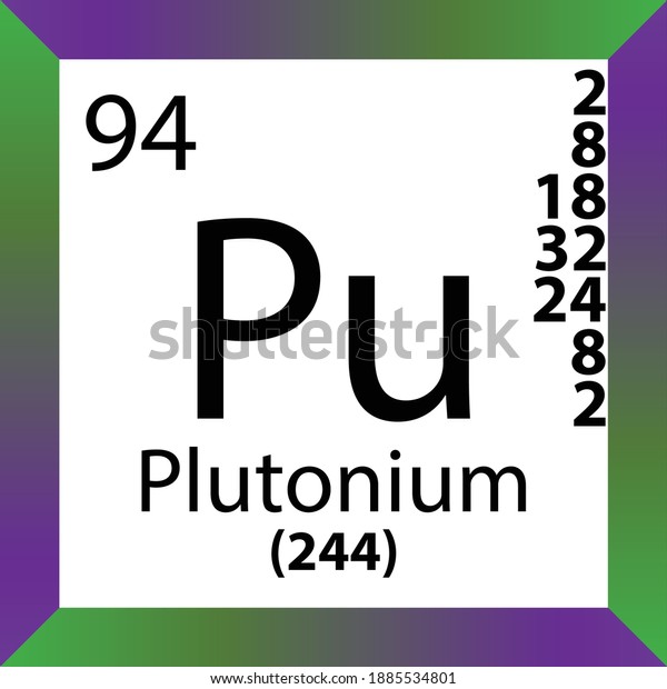 Pu Plutonium Chemical Element Periodic Table: เวกเตอร์สต็อก (ปลอดค่า ...