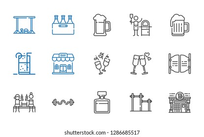 Pub Icons Set Collection Pub Bar Stock Vector (Royalty Free) 1286685517 ...