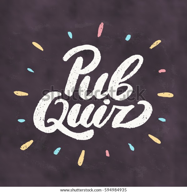 Pub Quiz Chalkboard Sign Stock Vector (Royalty Free) 594984935 ...