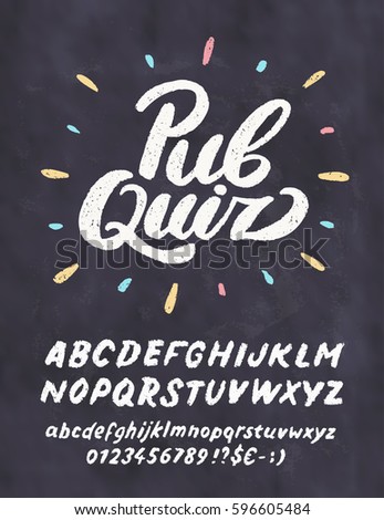Pub Quiz Chalkboard Sign Template Stock Vector (Royalty Free) 596605484 ...
