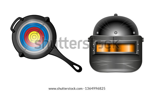 Pubg Playerunknowns Battlegrounds Game Pan Target Stock Vector (Royalty ...
