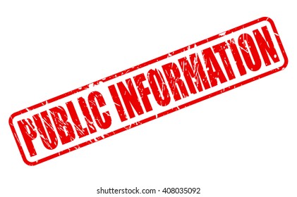 Public Information Red Stamp Text On: vector de stock (libre de ...