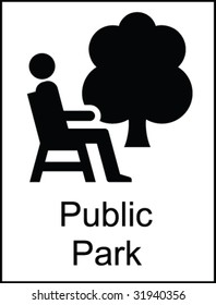 Public Park Public Information Sign Stock Vector (Royalty Free) 31940356