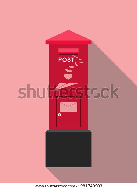 Public Post Box Made Metal Painted Stock Vector (Royalty Free ...