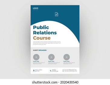 Public Relations Flyer Template Campaign Public Stock Vector (Royalty ...