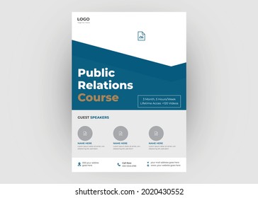 Public Relations Flyer Template Campaign Public Stock Vector (Royalty ...