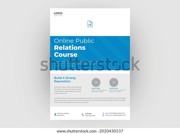 Public Relations Flyer Template Campaign Public Stock Vector (Royalty ...
