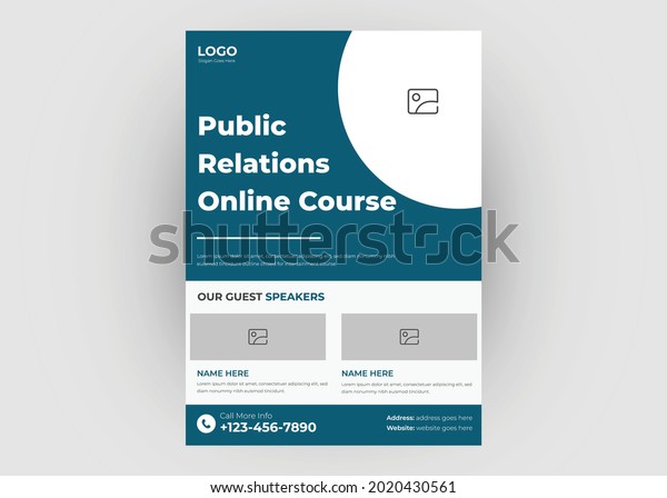 Public Relations Flyer Template Campaign Public Stock Vector (Royalty ...