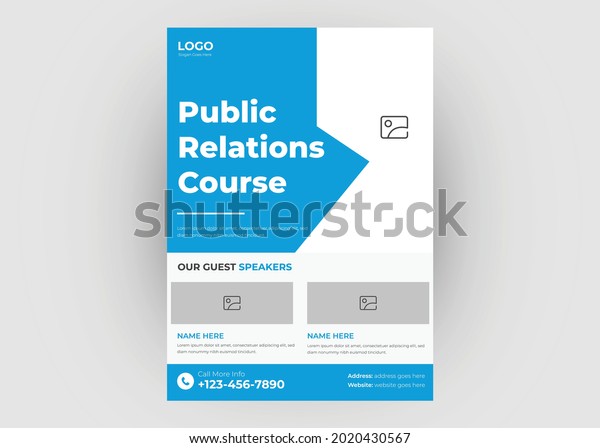 Public Relations Flyer Template Campaign Public Stock Vector (Royalty ...