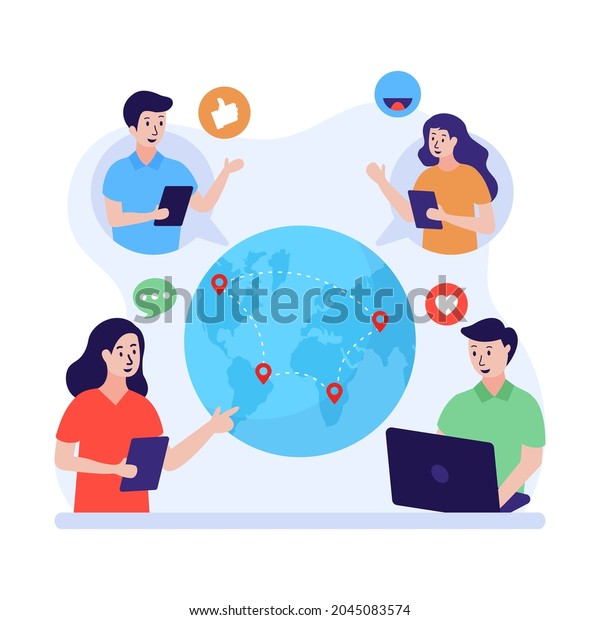 Public Relations Illustration Flat Design Stock Vector (Royalty Free ...