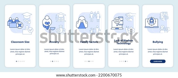 Public Schools Challenges Light Blue Onboarding Stock Vector (Royalty ...