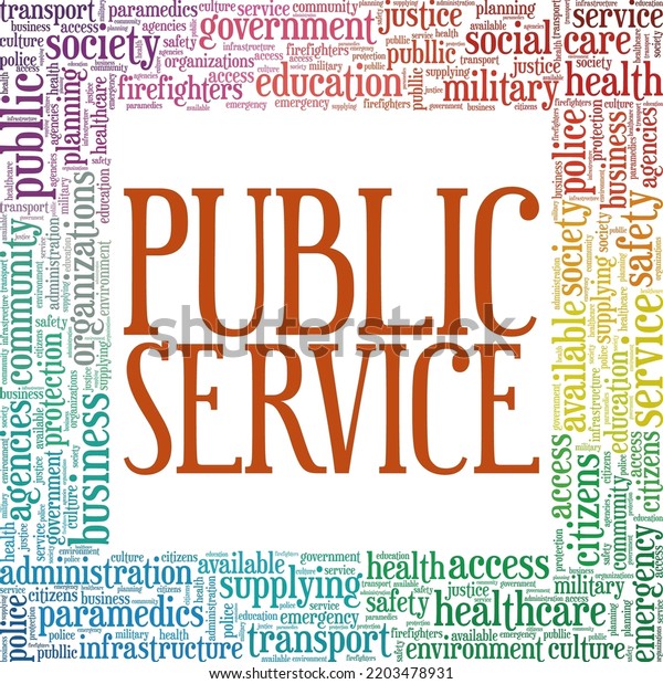 Public Service Word Cloud Conceptual Design Stock Vector (Royalty Free ...