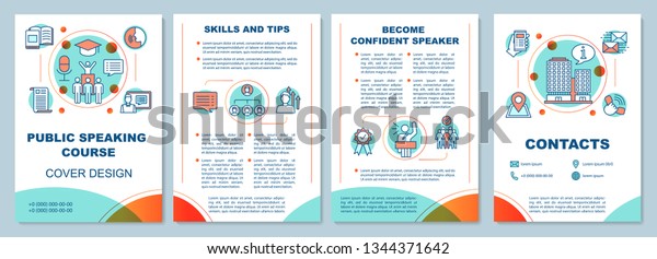 Public Speaking Course Brochure Template Layout Stock Vector (Royalty ...