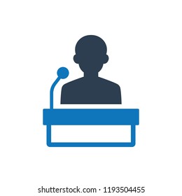 Public Speech Icon Stock Vector (Royalty Free) 1193504455 | Shutterstock