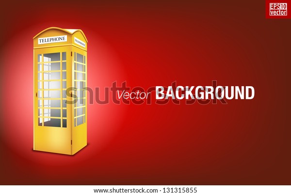 Public Telephone Booth Vector Background Stock Vector (Royalty Free ...