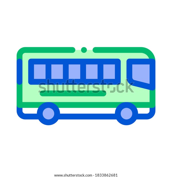 Public Transport Inter-city Bus Vector Sign Icon Thin Line. Long Haul ...