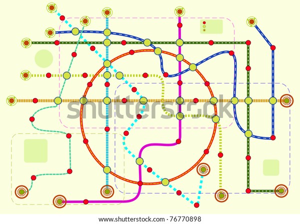 public transport or tube map, vector format