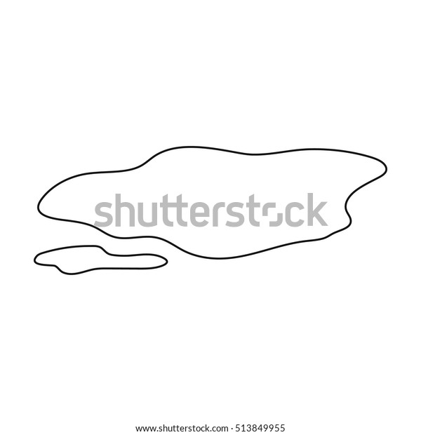 Puddle Icon Outline Style Isolated On Stock Vector (Royalty Free) 513849955
