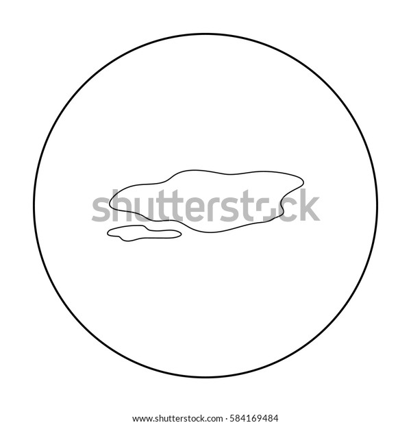 Puddle Icon Outline Style Isolated On Stock Vector (Royalty Free ...