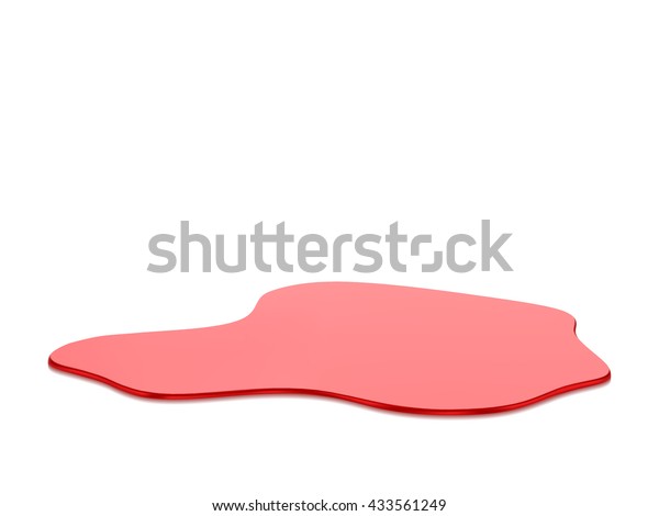Puddle Paint Spill Isolated Over White Stock Vector (Royalty Free ...
