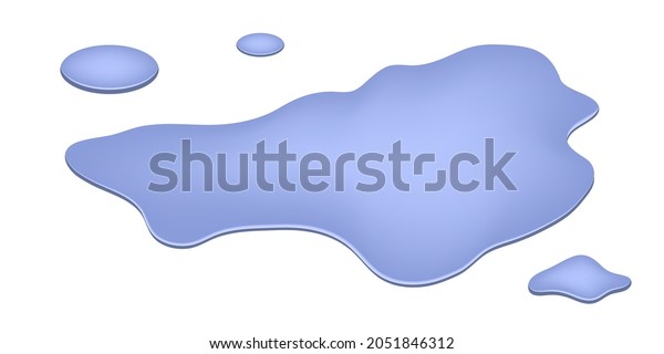 Puddle Water Spill Drop Lliquid Splash Stock Vector (Royalty Free ...