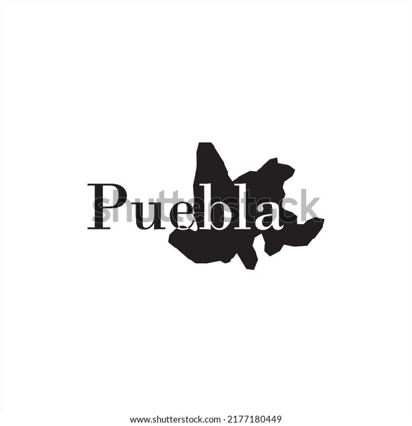 Mapa de Puebla y diseño de: vector de stock (libre de regalías ...