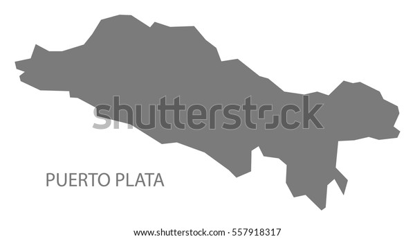 Puerto Plata Dominican Republic Map Grey Stock Vector (Royalty Free ...