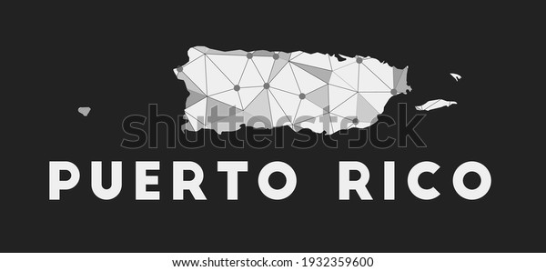 Puerto Rico Communication Network Map Country Stock Vector (Royalty ...