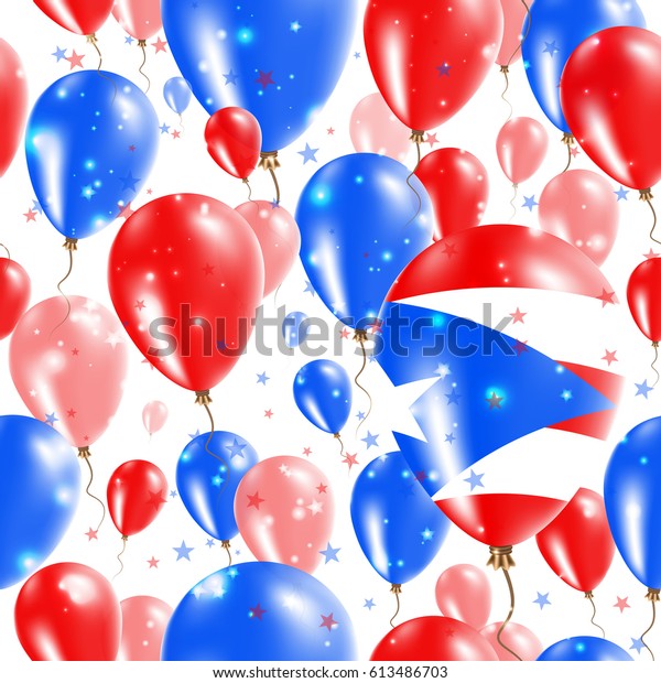 Puerto Rico Independence Day Seamless Pattern Stock Vector (Royalty ...