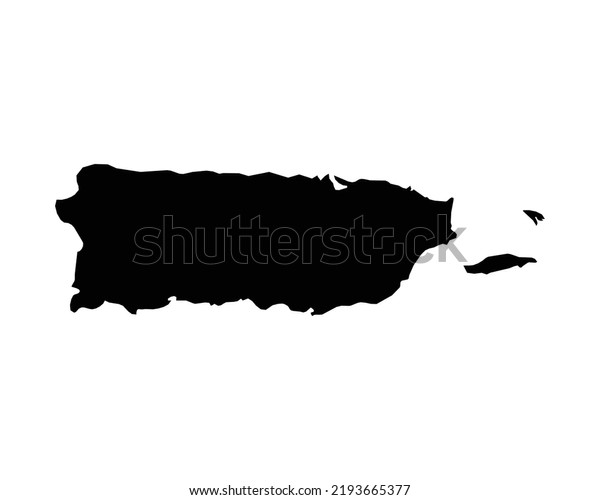 Mapa de Puerto Rico. Mapa portorriqueño.: vector de stock (libre de ...