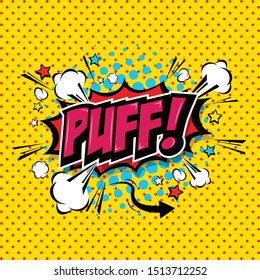 Puff Comic Speech Bubble Cartoon Art Stock Vector (Royalty Free ...