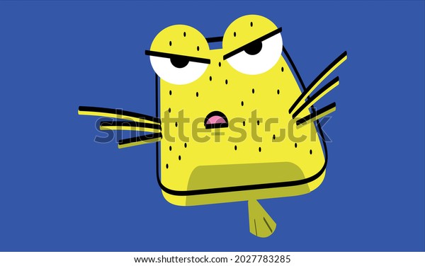 Puff Fish Fugu Fish Cartoon Vector Stock Vector (Royalty Free ...