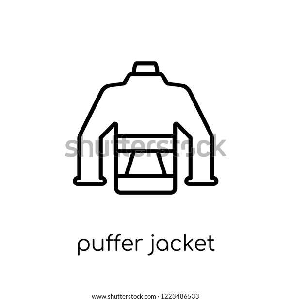 Puffer Jacket Icon Trendy Modern Flat Stock Vector (Royalty Free ...