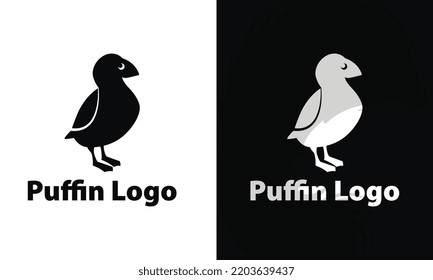 Puffin Bird Vector Vintage Logo Design Stock Vector (Royalty Free ...