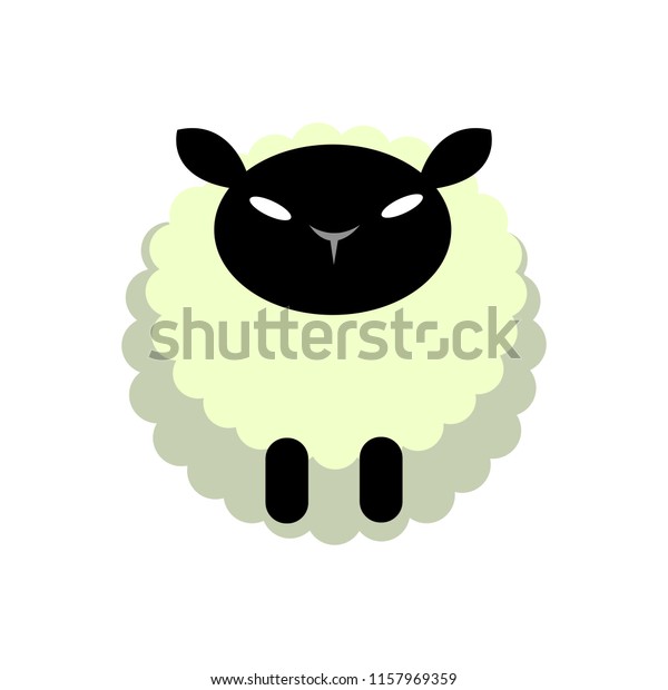 Puffy Sheep Vector Illustration Flat Color Stock Vector (Royalty Free ...