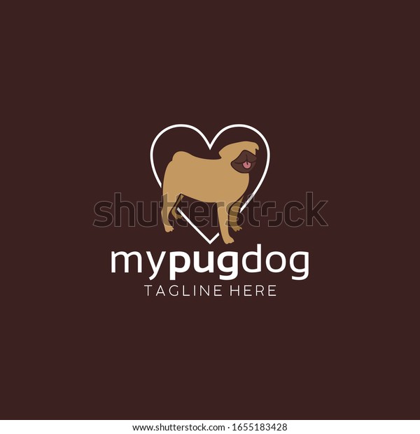 Pug Dog Logo Idea Vector Stock Stock Vector (Royalty Free) 1655183428 ...