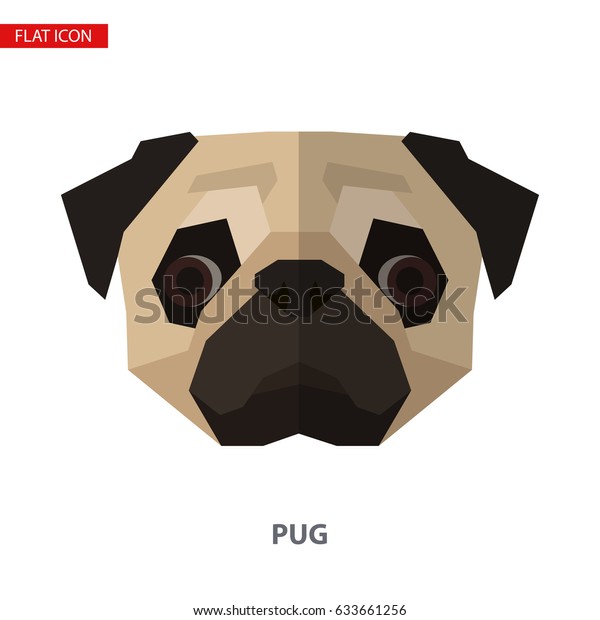 Pug Head Vector Illustration Can Be Stock Vector (Royalty Free ...