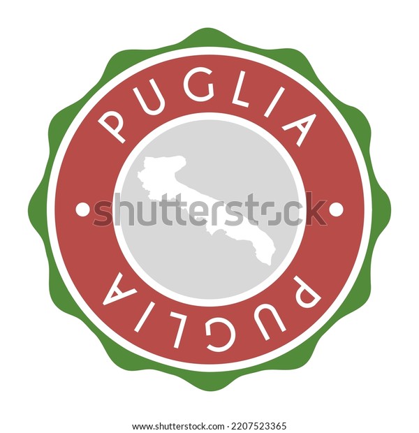 Puglia Italy Badge Map Vector Seal Stock Vector (Royalty Free ...