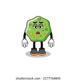 Puke Cartoon Fatigue Gesture Character Design Stock Vector (Royalty ...