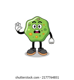 Puke Cartoon Illustration Doing Stop Hand Stock Vector (Royalty Free ...